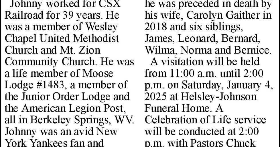 John Douglas Gaither, Sr. | Obituaries | journal-news.net