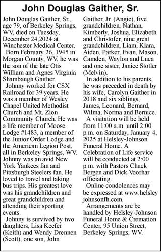 John Douglas Gaither, Sr. | Obituaries | journal-news.net