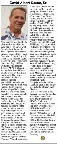 David Albert Keene, Sr. | Obituaries | journal-news.net