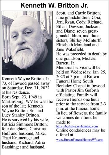 Kenneth W. Britton Jr. | Obituaries | journal-news.net