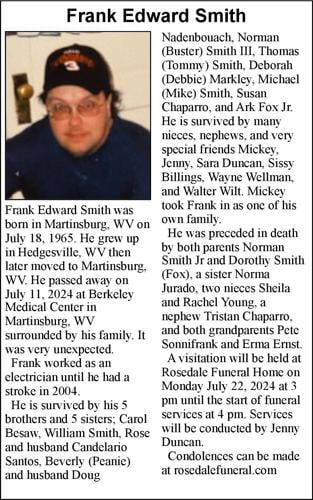 Frank Edward Smith | Obituaries | journal-news.net