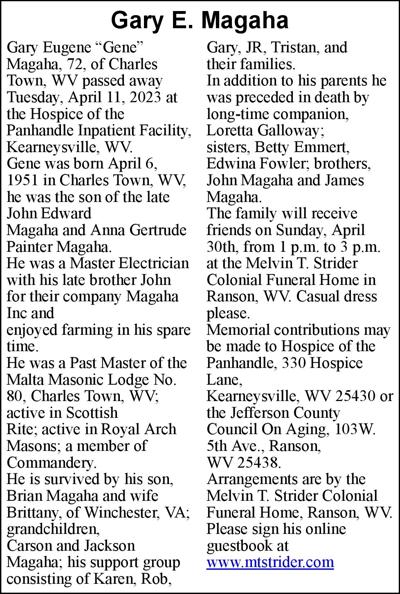 Gary E. Magaha | Obituaries | journal-news.net