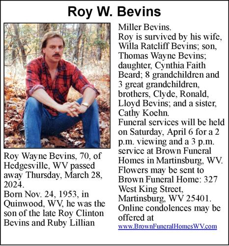 Roy W. Bevins | Obituaries | journal-news.net