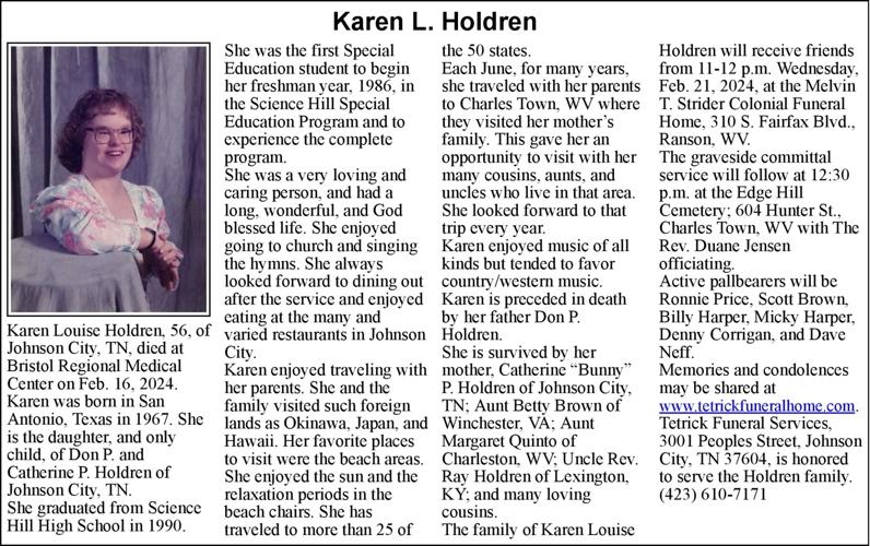 Karen L. Holdren | Obituaries | journal-news.net