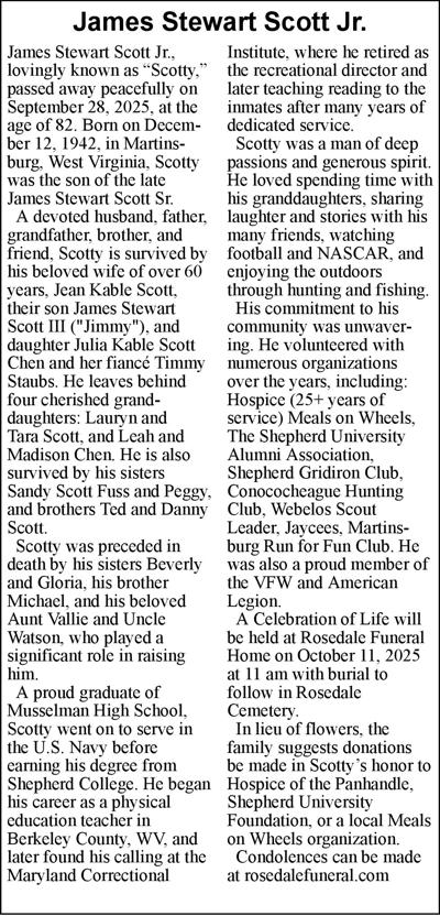 James Stewart Scott Jr. | Obituaries | journal-news.net