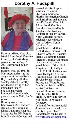 Dorothy A. Hudspith | Obituaries | journal-news.net
