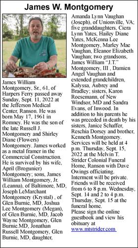 James W. Montgomery | Obituaries | journal-news.net