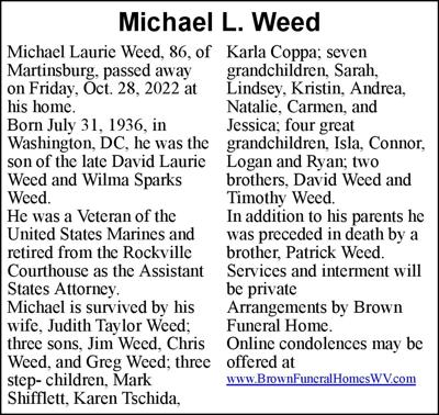 Michael L. Weed | Obituaries | journal-news.net