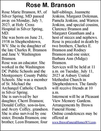 Rose M. Branson | Obituaries | journal-news.net