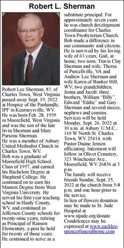 Robert L. Sherman | Obituaries | journal-news.net
