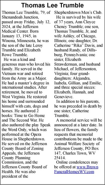 Thomas Lee Trumble | Obituaries | journal-news.net