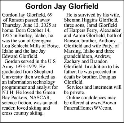 Gordon Jay Glorfield | Obituaries | journal-news.net
