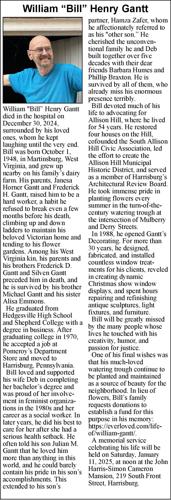 William “Bill” Henry Gantt | Obituaries | journal-news.net