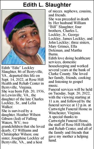 Edith L. Slaughter | Obituaries | journal-news.net