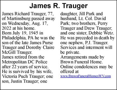 James R. Trauger | Obituaries | journal-news.net