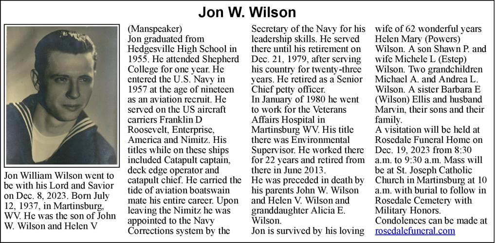 Jon W. Wilson | Obituaries | journal-news.net