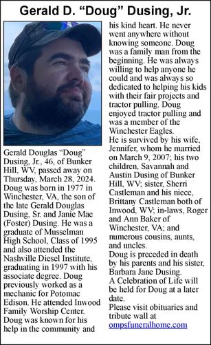 Gerald D. “Doug” Dusing, Jr. | Obituaries | journal-news.net