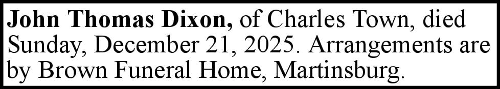 John Thomas Dixon | Obituaries | journal-news.net