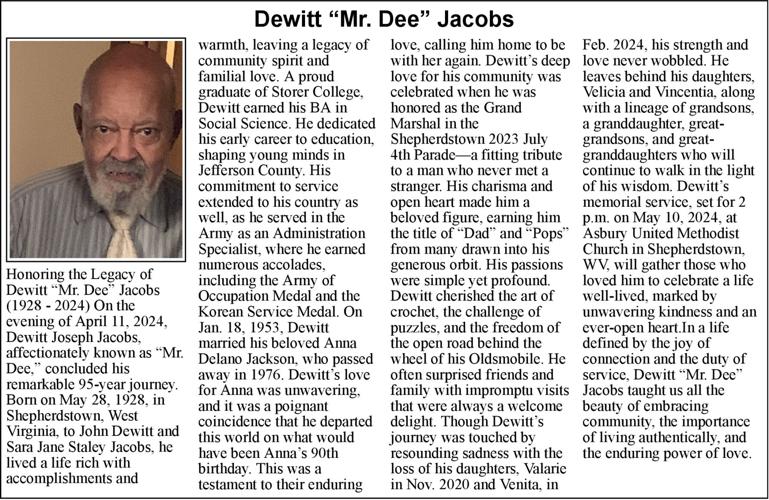 Dewitt “Mr. Dee” Jacobs | Obituaries | journal-news.net