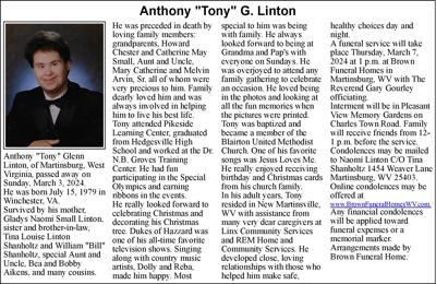 Anthony "Tony" G. Linton | Obituaries | journal-news.net