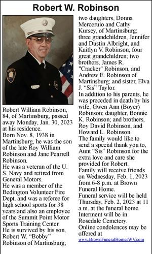 Robert W. Robinson | Obituaries | journal-news.net