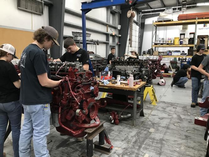 Students work with diesel engines through James Rumsey Technical ...