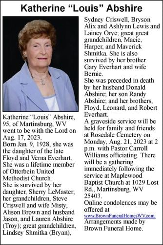 Katherine “Louis” Abshire | Obituaries | journal-news.net