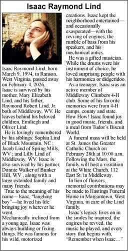 Isaac Raymond Lind | Obituaries | journal-news.net