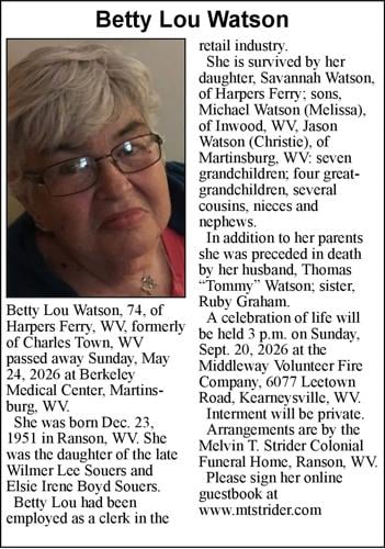 Betty Lou Watson | Obituaries | journal-news.net