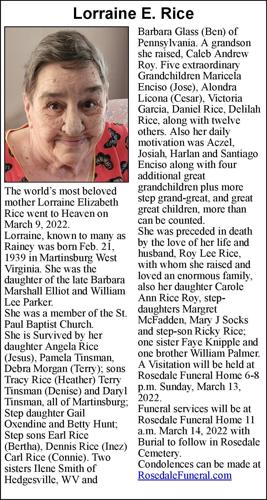 Lorraine E. Rice | Obituaries | journal-news.net