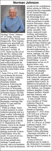Norman Johnson | Obituaries | journal-news.net