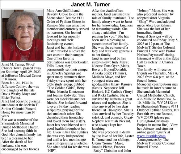 Janet M. Turner | Obituaries | journal-news.net