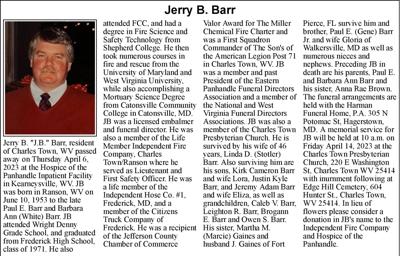 Jerry B. Barr | Obituaries | journal-news.net
