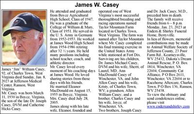 James W. Casey | Obituaries | journal-news.net