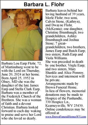 Barbara L. Flohr | Obituaries | journal-news.net