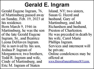 Gerald E. Ingram | Obituaries | journal-news.net