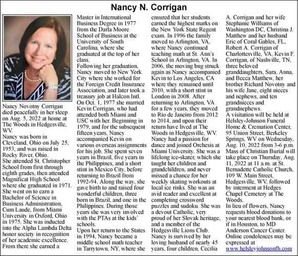 Nancy N. Corrigan | Obituaries | journal-news.net