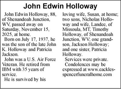 John Edwin Holloway | Obituaries | journal-news.net