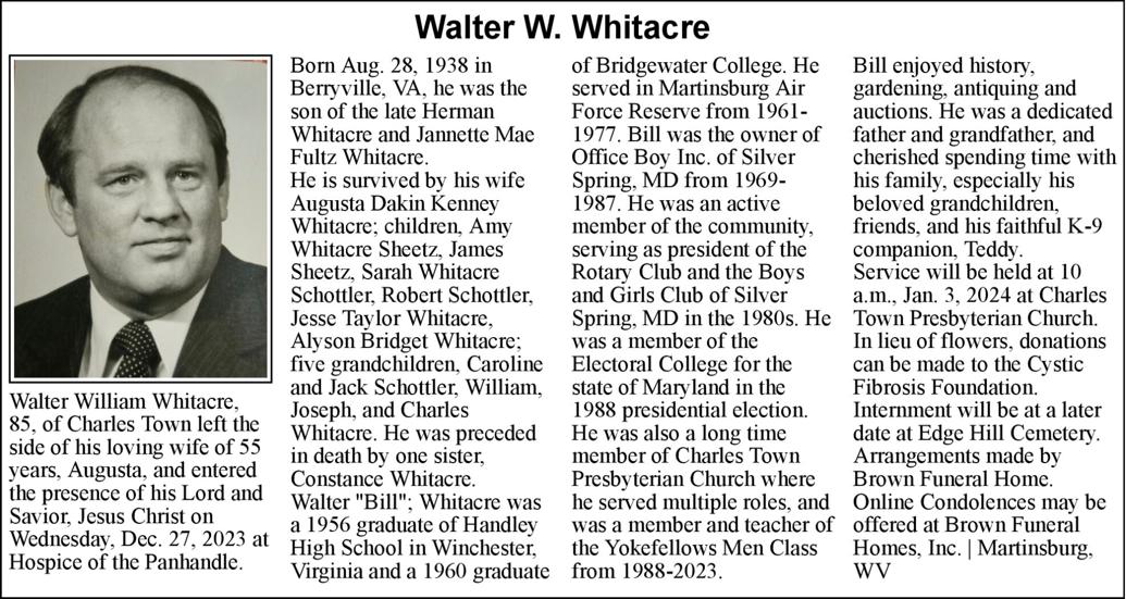 Walter W. Whitacre | Obituaries | journal-news.net