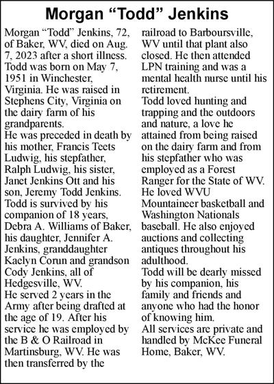 Morgan “Todd” Jenkins | Obituaries | journal-news.net