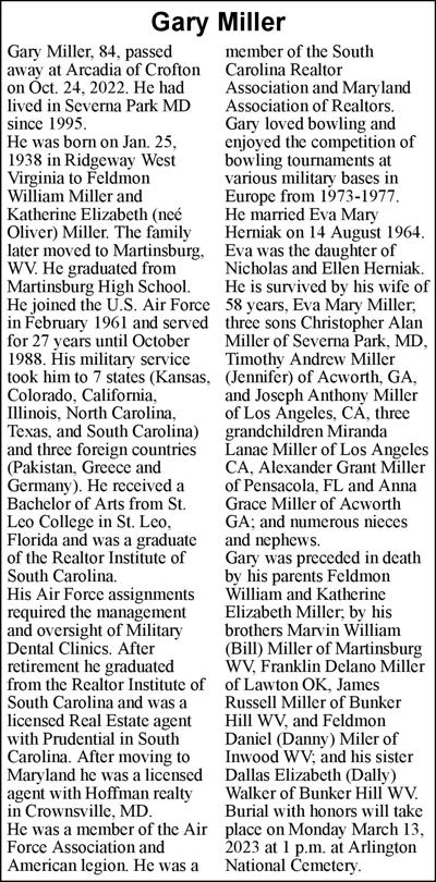 Gary Miller | Obituaries | journal-news.net