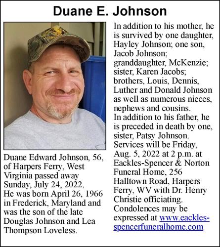 Duane E. Johnson | Obituaries | journal-news.net