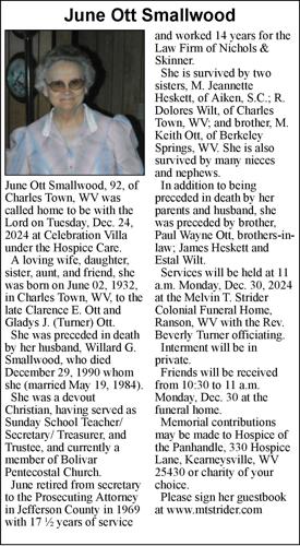 June Ott Smallwood | Obituaries | journal-news.net