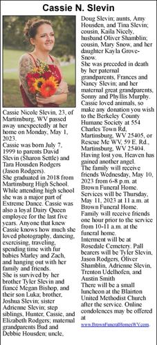 Cassie N. Slevin | Obituaries | journal-news.net