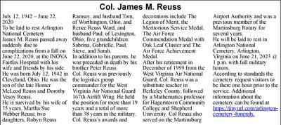 Col. James M. Reuss | Obituaries | journal-news.net
