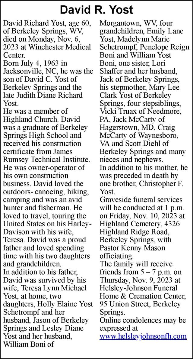 David R. Yost | Obituaries | journal-news.net