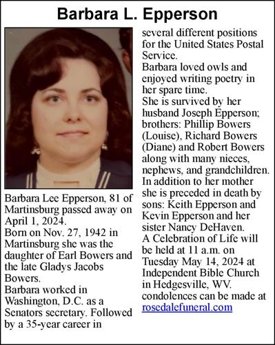 Barbara L. Epperson | Obituaries | journal-news.net