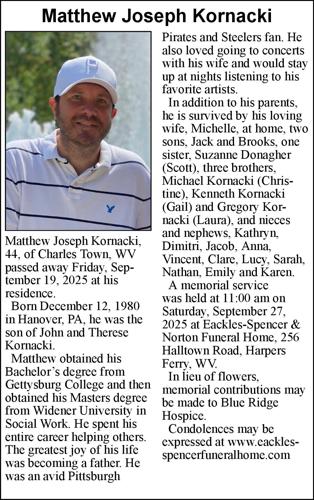 Matthew Joseph Kornacki | Obituaries | journal-news.net
