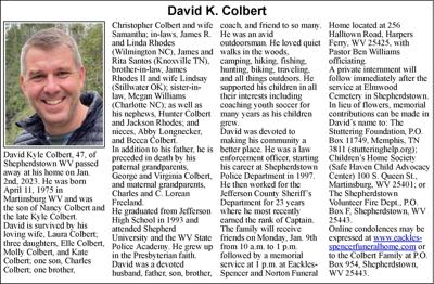 David K. Colbert | Obituaries | journal-news.net