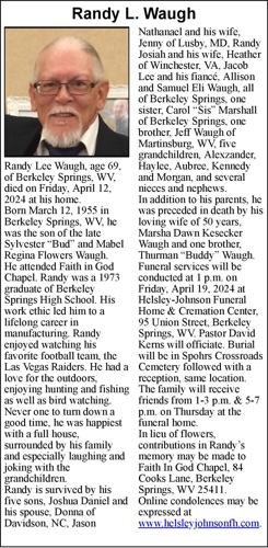 Randy L. Waugh | Obituaries | journal-news.net